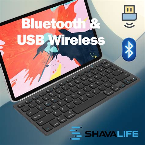 Bluetooth Wireless Keyboard With 2 4ghz Usb Dongle Shopee Singapore