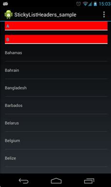 Android How Can I Add A Sticky Header To My ListView Stack Overflow