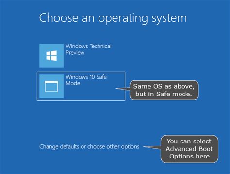 How To Add Safe Mode As A Boot Option To The Choose An Operating System Screen In Windows 8 10