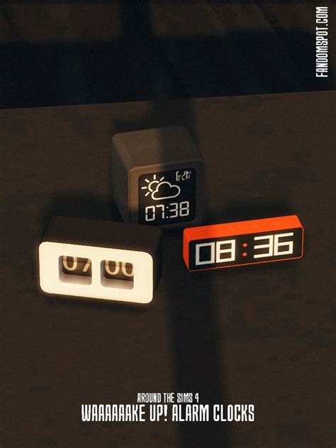 Waaaaaake Up Alarm Clocks By Around The Sims 4 Around The Sims 4 Sims 4 Sims
