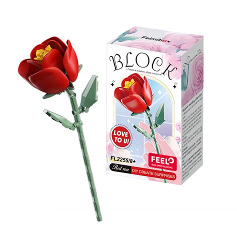 Feelo Flower Red Rose 68 Pieces Brainplay