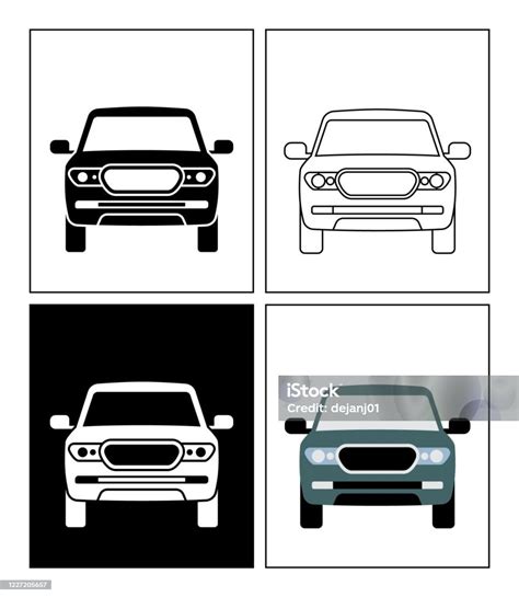 交通圖示集向量圖形及更多客貨車 私人陸上交通工具圖片 客貨車 私人陸上交通工具 正面圖 貨車 Istock