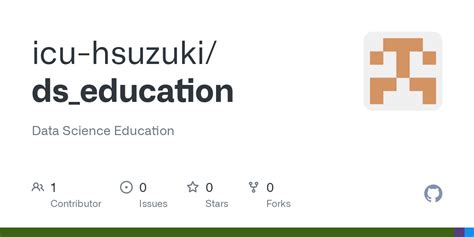 GitHub Icu Hsuzuki Ds Education Data Science Education
