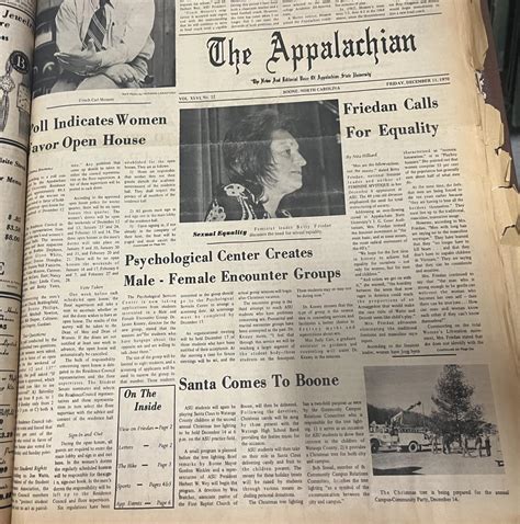 This Week In History Feminist Leader Visits Campus The Appalachian