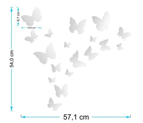Lustrzane motylki 3D na ścianę naklejane