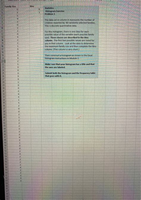 Solved Bins 0 1 Statistics Histogram Exercise Problem 1 The