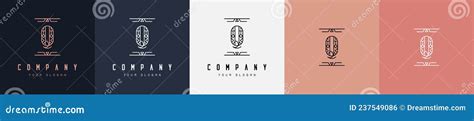 Luxury Alphabet Letter Frame Symbol Logo Template Stock Vector