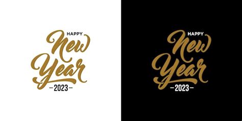 Bonne année lettrage en métal doré isolé sur fond noir et blanc