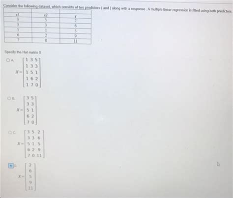 Solved Consider The Following Dataset Which Consists Of Two
