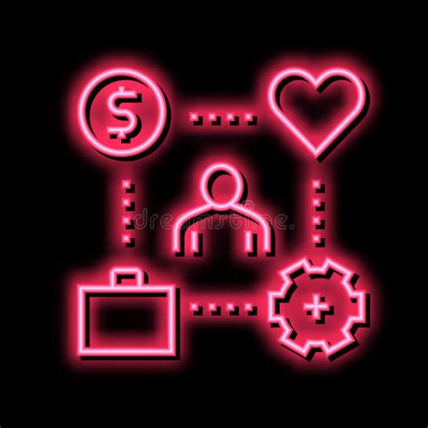 Working Process Love And Pay For Work Color Icon Vector Illustration