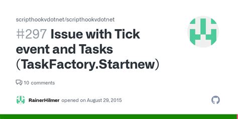 Issue With Tick Event And Tasks Taskfactorystartnew · Issue 297