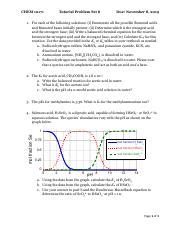 Chem10171 F19 TutorialPS8 Pdf CHEM 10171 Tutorial Problem Set 8 Due November 8 2019 1 For