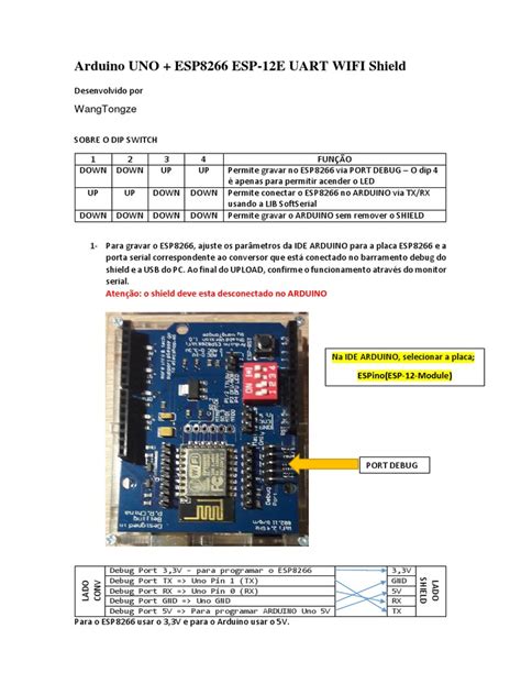 Arduino Uno Com Shield Esp8266 Pdf Arduino Engenharia Da Computação