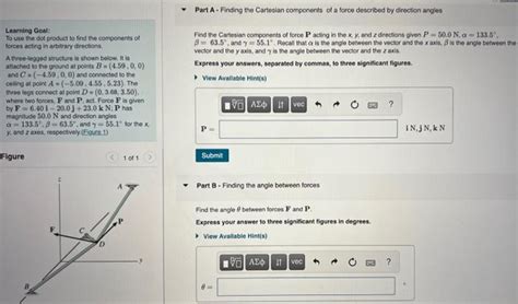 Solved Part A Finding The Cartesian Components Of A Chegg
