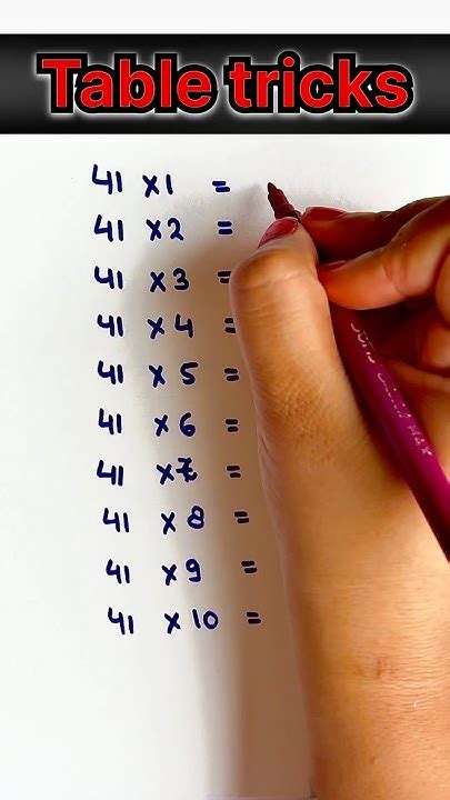 Maths Multiplication Table Tricks Maths Shorts Mathstricks