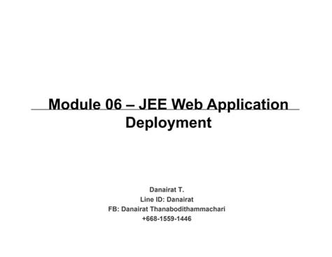 Jee Programming 06 Web Application Deployment Pdf