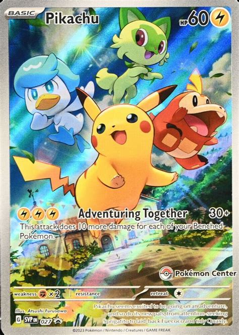 Pikachu 2023 Scarlet And Violet Black Star Promo Svp027 Paldea Evolved