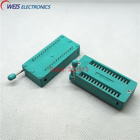 PCS Pin Universal ZIF DIP Tester IC Test Socket Mm P Wide Body Locking CONNECTOR ZIP