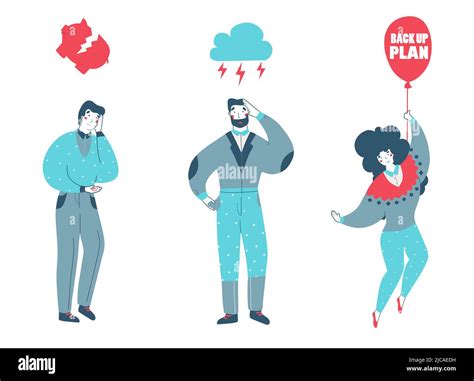 Crisis Bankruptcy Concept Flat Design Vector Illustration Stock Vector