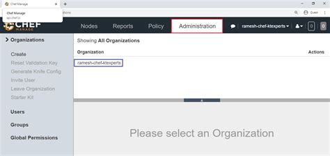 create an account in chef server and attach workstation to chef server