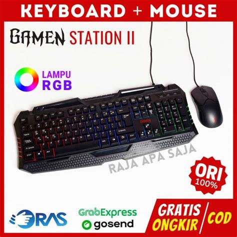 Promo Gaming Mouse Keyboard Set Rgb Kiboard Mause Laptop Pc Komputer