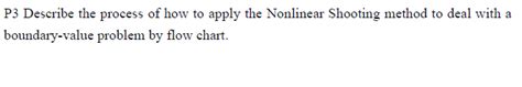 Solved P3 Describe The Process Of How To Apply The Nonlinear