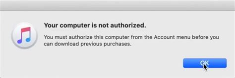 itunes apple music this computer is not authorized