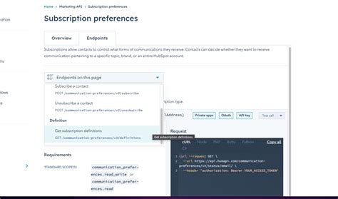hubspot community calling communication preferences v3 resubscribe with accesstoken hubspot