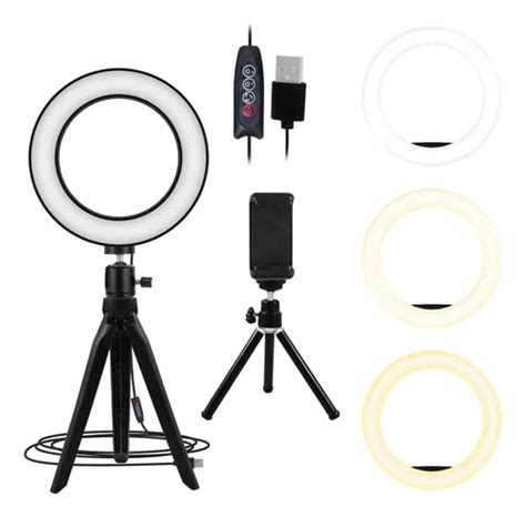 Anel De Luz LED Slim Company AROLED Neutro De Cor Quente E Fria Estrutura Preta V