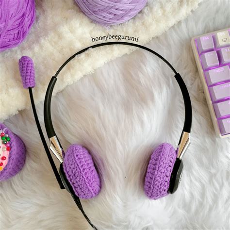 PART CROCHET HEADSET COVER Jabra Plantronics Logitech Cm Inches Gantsilyo Mic Cover