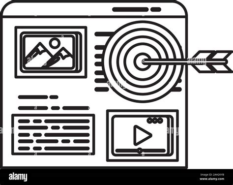 Template Webpage Window With Target Arrow Stock Vector Image And Art Alamy