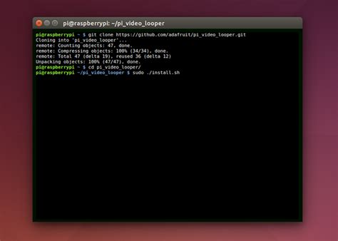 Installation Raspberry Pi Video Looper Adafruit Learning System