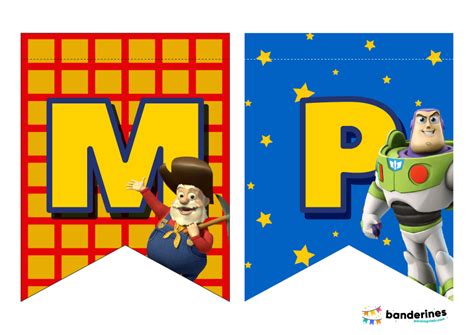 ¡gratis Banderines De Toy Story Para Cumpleaños Banderines Para Imprimir