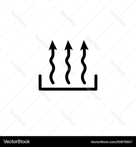 Heat Icon Set Arrow Thermal Warm Hot Symbol Vector Image