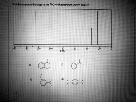 Solved Compound Belongs To The 13c Nmr Spectrum Shown Below 140 120