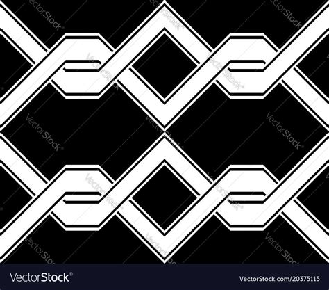 Design Seamless Monochrome Interlaced Pattern Vector Image