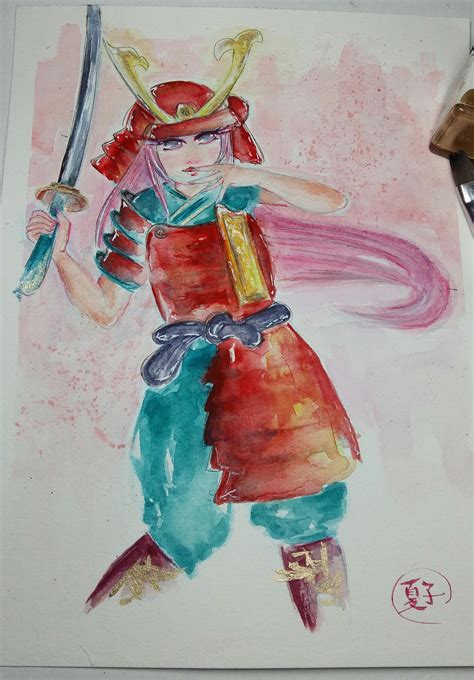 Samurai Girl By Natsukolepinceau On Deviantart