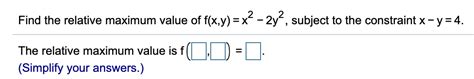Answered Find The Relative Maximum Value Of… Bartleby