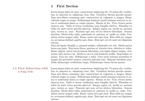 Sectioning Make Subsection Text Appear Left Aligned Within The