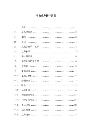 保险公司业务操作流程实务 车险