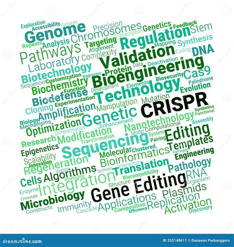Crispr And Gene Editing Word Cloud Stock Illustration Illustration Of