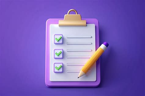 D White Clipboard Task Management Todo Check List With Pencil