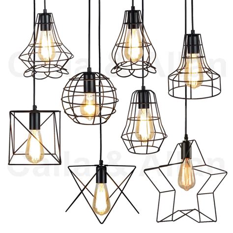 산업 로프트 스타일 여러 가지 빛깔의 에디슨 현대 금속 와이어 프레임 천장 펜던트 매달려 라이트 램프 전등 갓 케이지 정착물lamp Lampshadeindustrial