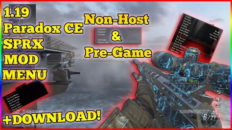 BO Paradox CE INSANE Non Host Pre Game SPRX Mod Menu Aimbot IP Grabber More