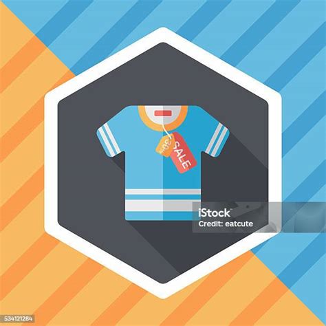 쇼핑 옷 플랫 아이콘 긴 그림자 Eps10 T 셔츠에 대한 스톡 벡터 아트 및 기타 이미지 T 셔츠 기업 재무와 산업 벡터 Istock