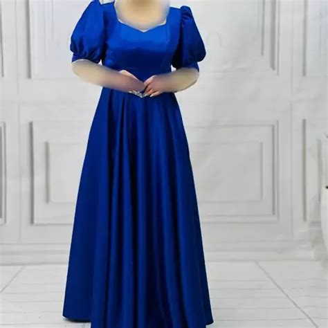 خرید و قیمت لباس بلند مجلسی زنانه نهال رنگبندی آبی آسمونی آبی کاربنی