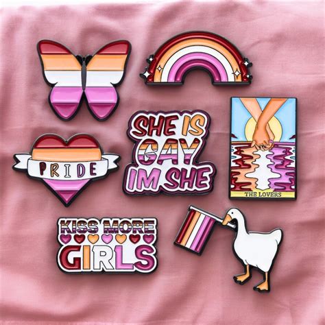 Lesbian Pins Lgbt Flag Pin Pride Festival Queer Lgbtqia Accessories