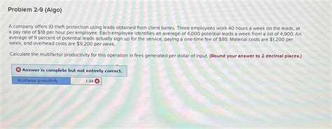 Solved Problem 2 9 Algoa Company Offers Id Theft
