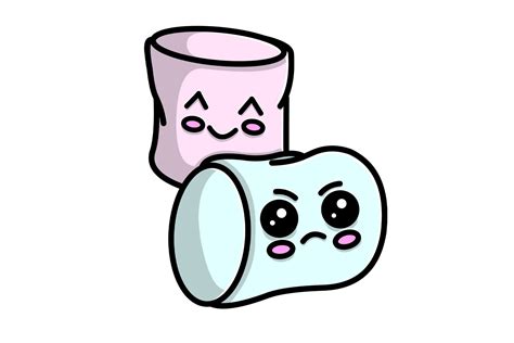 Cute Marshmallow Drawing