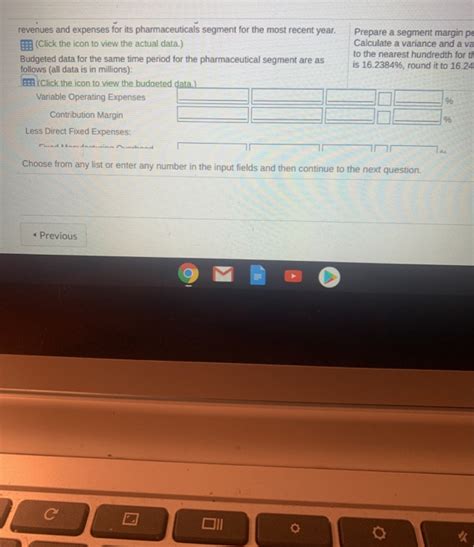 Solved Question Help Prepare A Segment Margin Performance